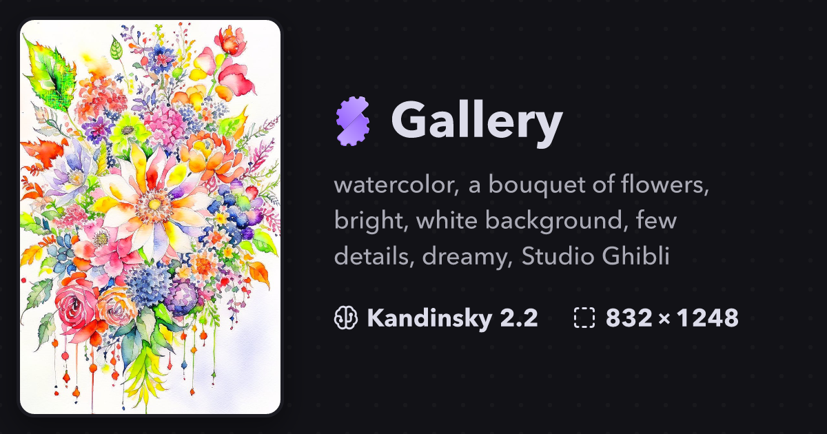 "watercolor, a bouquet of flowers, bri..." | Gallery | Stablecog
