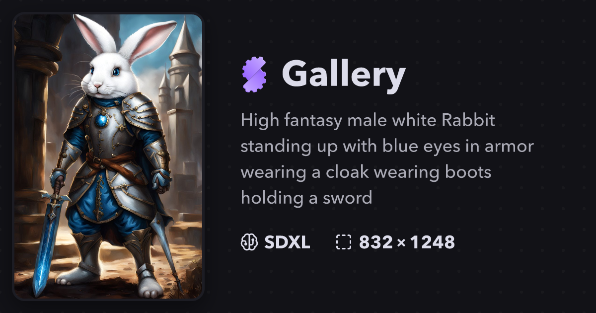 "High fantasy male white Rabbit standi..." | Gallery | Stablecog