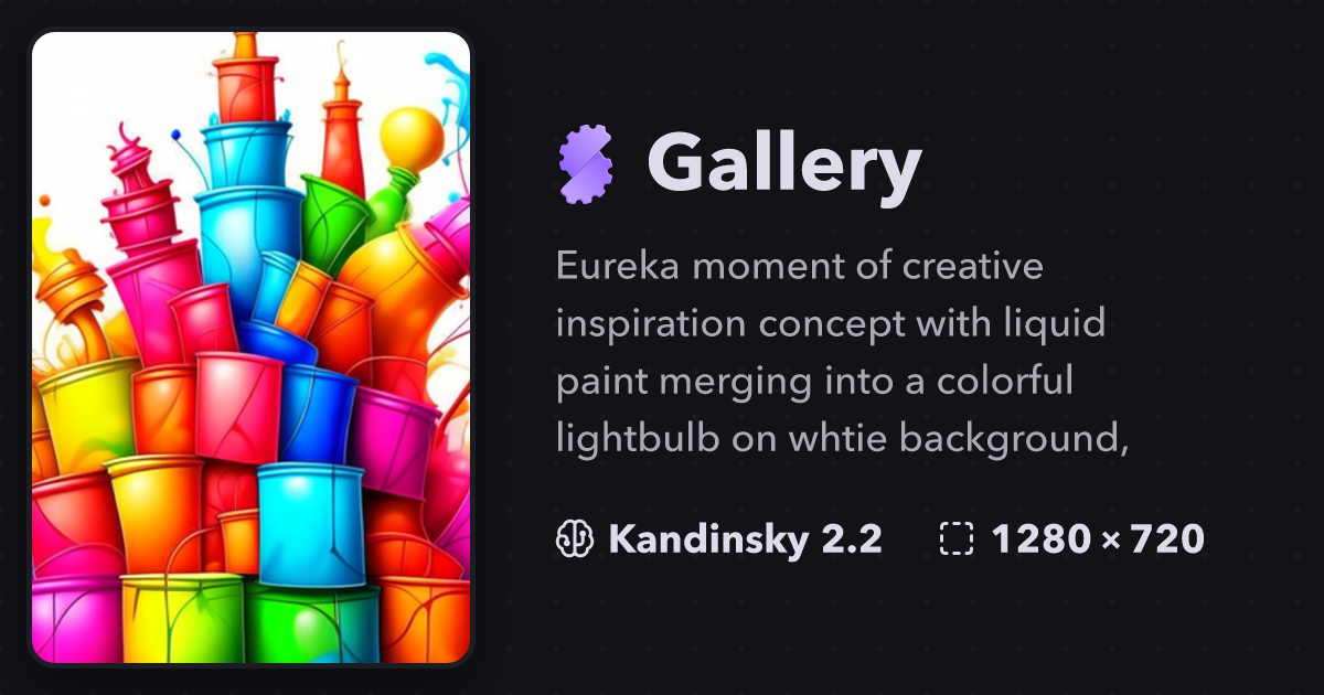 "Eureka moment of creative inspiration..." | Gallery | Stablecog
