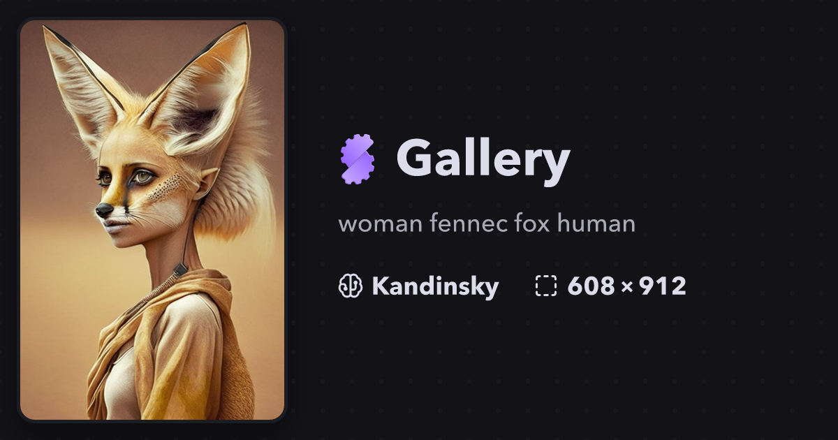 "woman fennec fox human" | Gallery | Stablecog