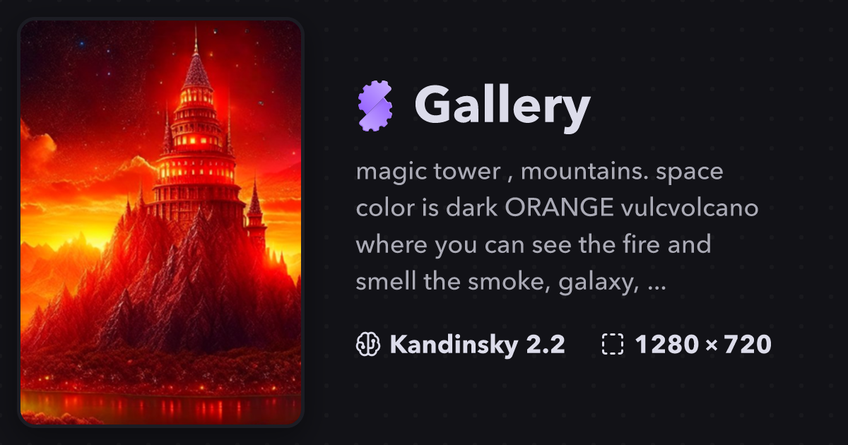 "magic tower , mountains. space color ..." | Gallery | Stablecog