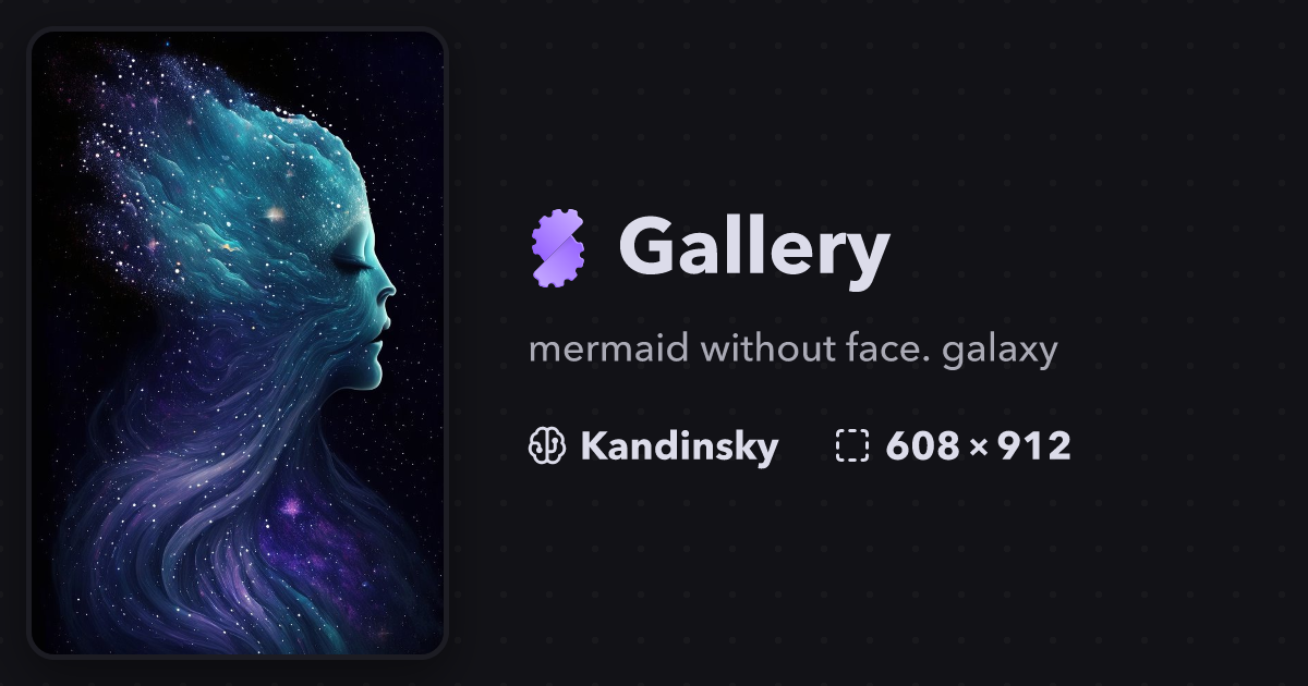 "mermaid without face. galaxy" | Gallery | Stablecog
