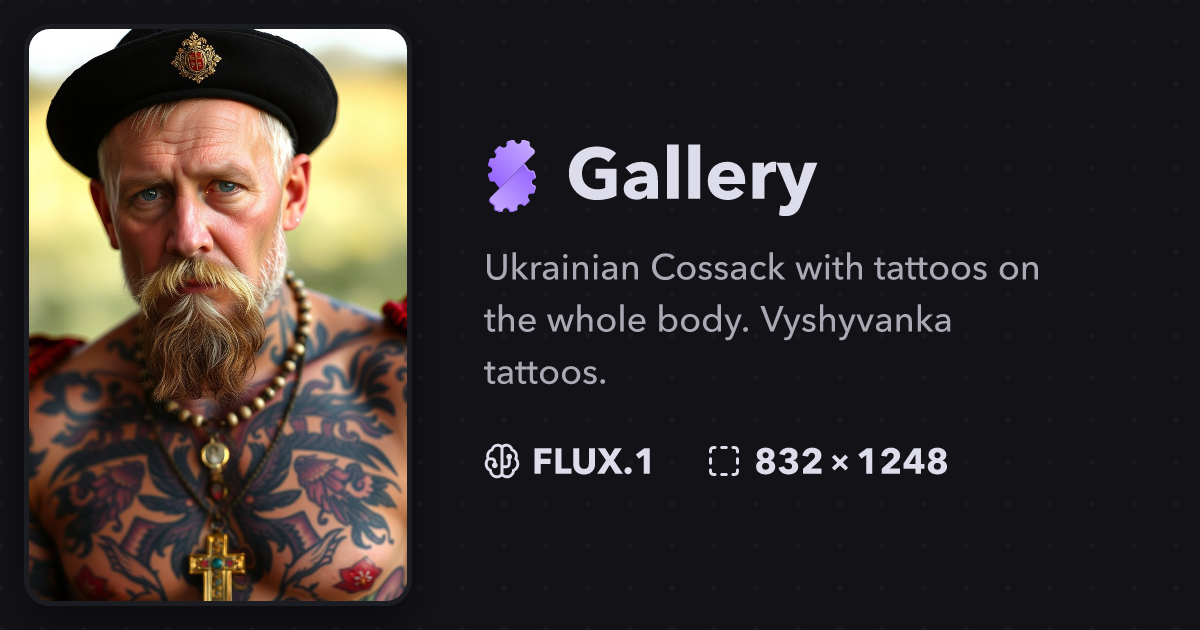 "Ukrainian Cossack with tattoos on the..." | Gallery | Stablecog