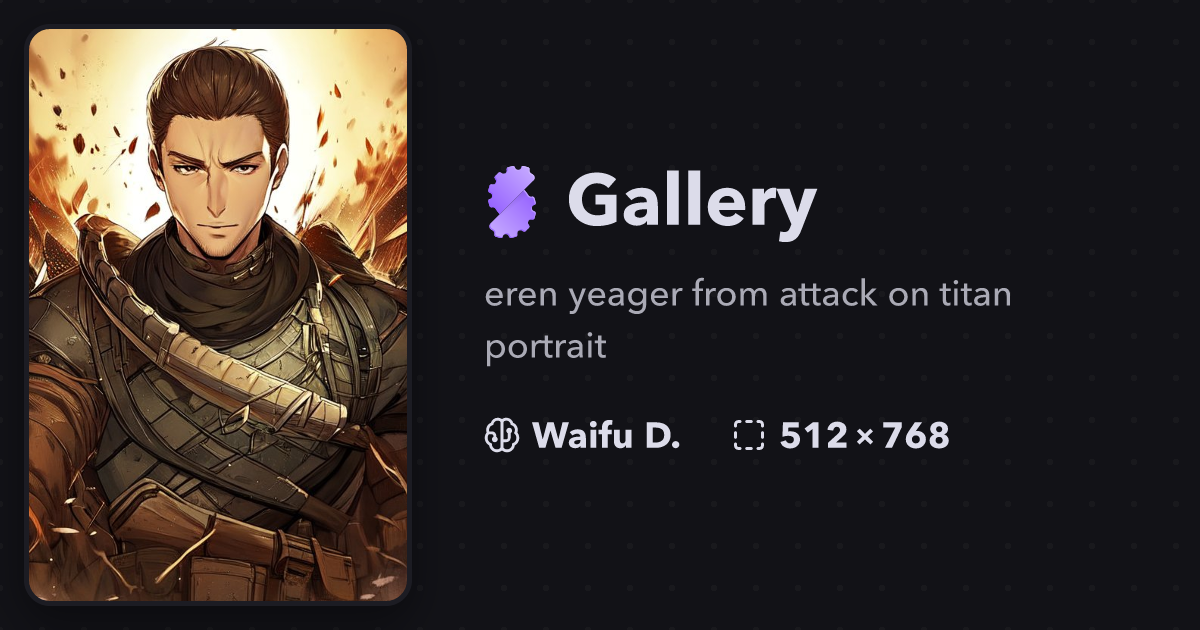 "eren yeager from attack on titan port..." | Gallery | Stablecog