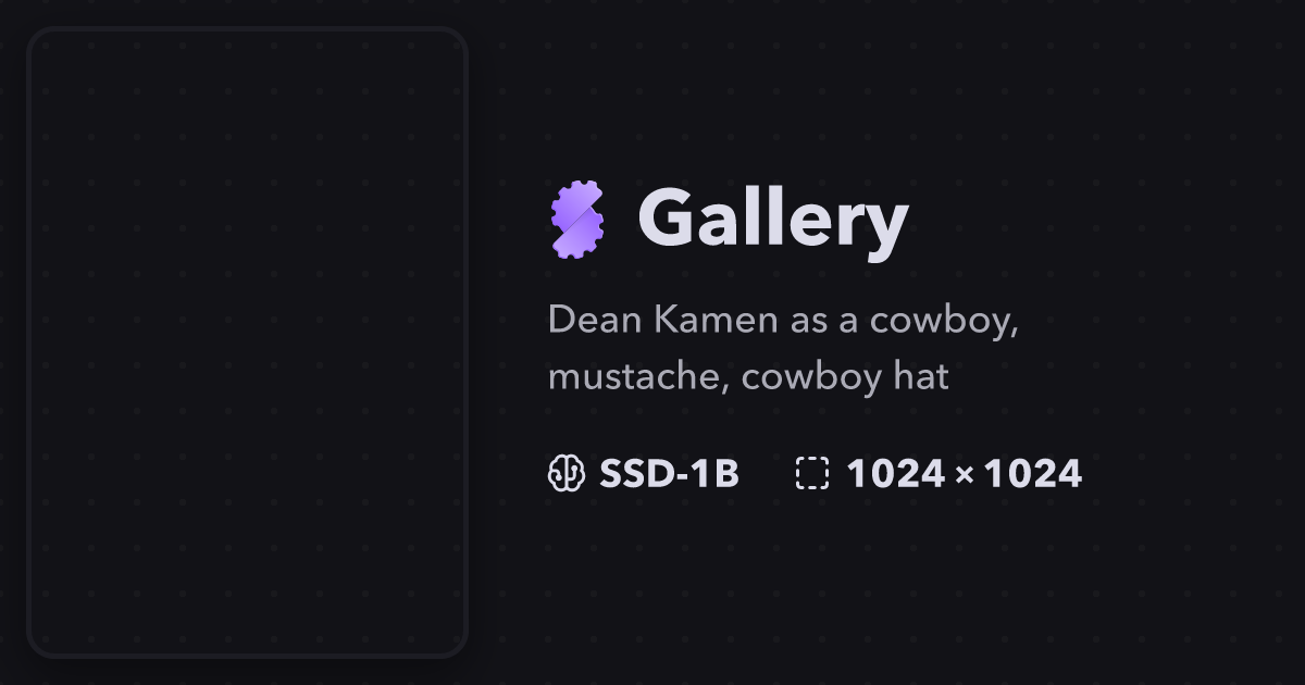 "Dean Kamen as a cowboy, mustache, cow..." | Gallery | Stablecog