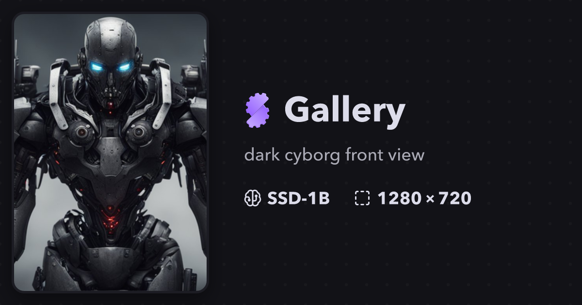 "dark cyborg front view" | Gallery | Stablecog