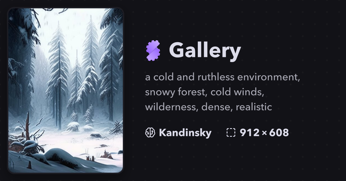 "a cold and ruthless environment, snowy f..." | Gallery | Stablecog