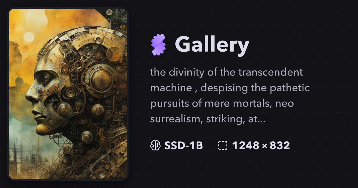 "the divinity of the transcendent mach..." | Gallery | Stablecog