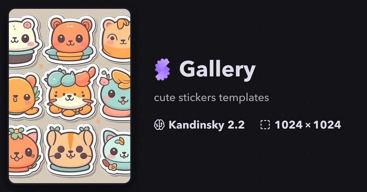 "cute stickers templates" | Gallery | Stablecog
