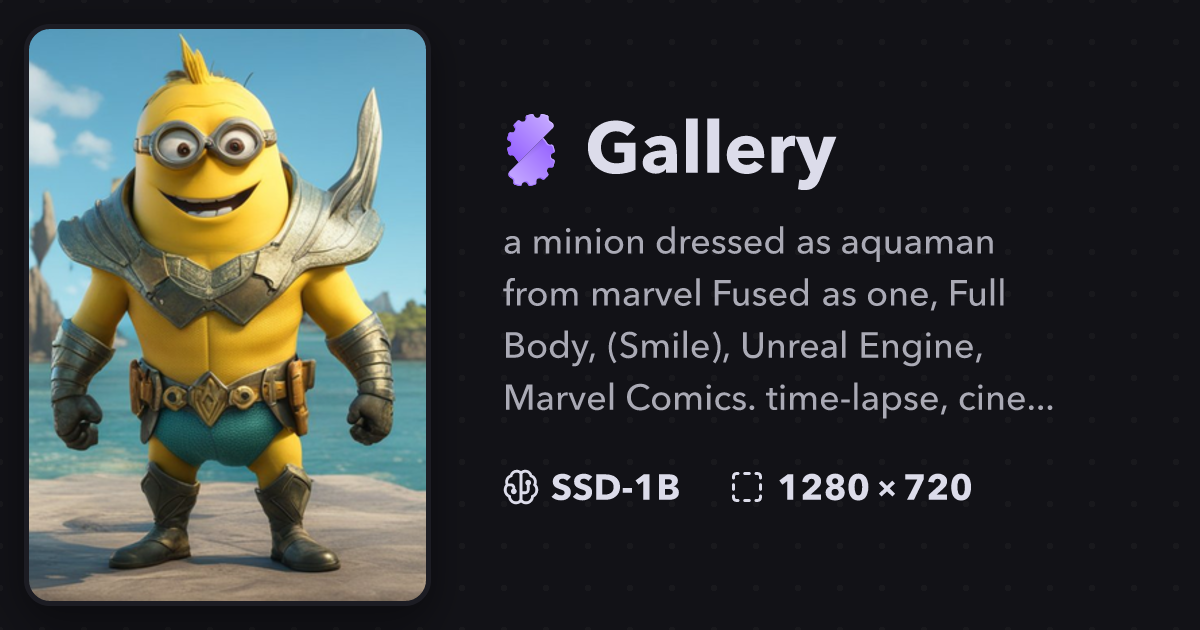"a minion dressed as aquaman from marvel ..." | Gallery | Stablecog
