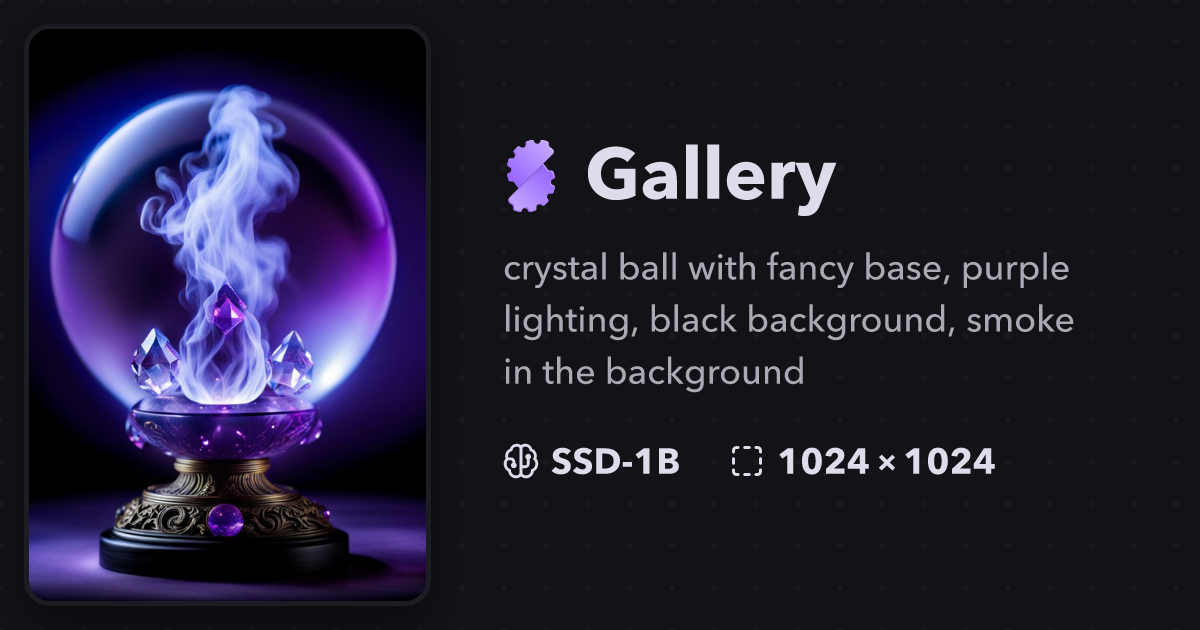 "crystal ball with fancy base, purple ..." | Gallery | Stablecog