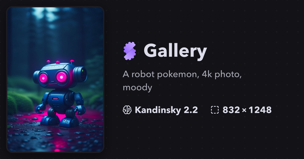 "A robot pokemon, 4k photo, moody" | Gallery | Stablecog