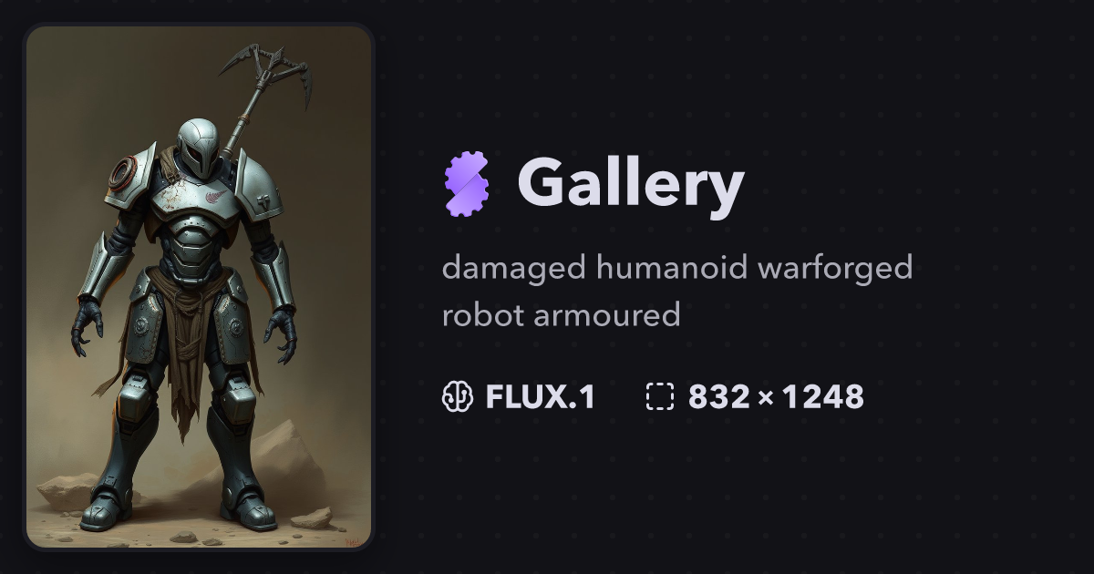 "damaged humanoid warforged robot armo..." | Gallery | Stablecog