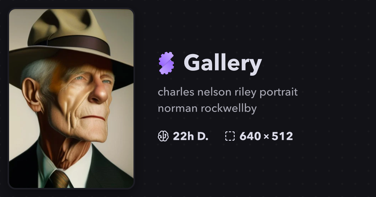 "charles nelson riley portrait norman ..." | Gallery | Stablecog