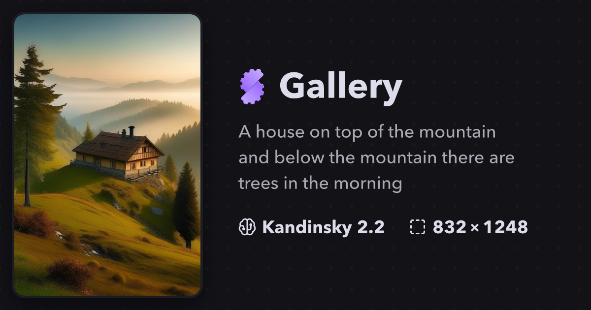 "A house on top of the mountain and below..." | Gallery | Stablecog