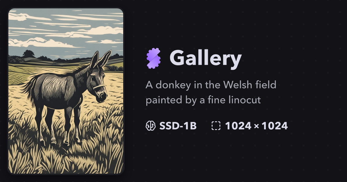 "A donkey in the Welsh field painted b..." | Gallery | Stablecog