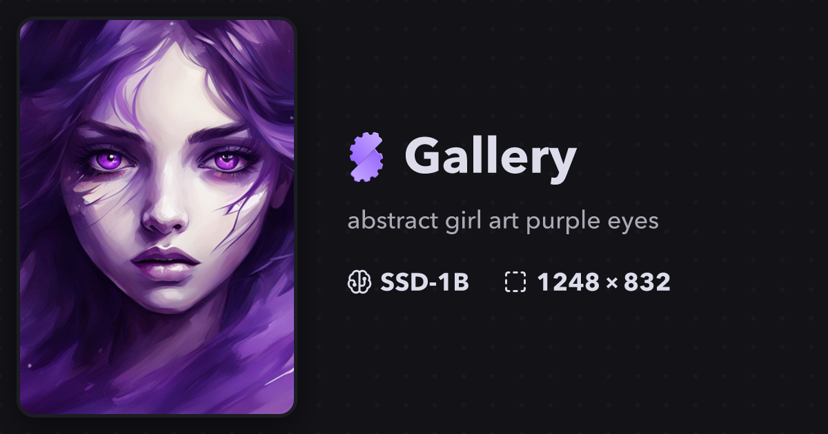 "abstract girl art purple eyes" | Gallery | Stablecog