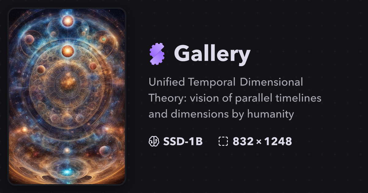 "Unified Temporal Dimensional Theory: ..." | Gallery | Stablecog