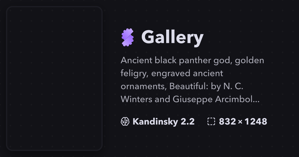 "Ancient black panther god, golden fel..." | Gallery | Stablecog