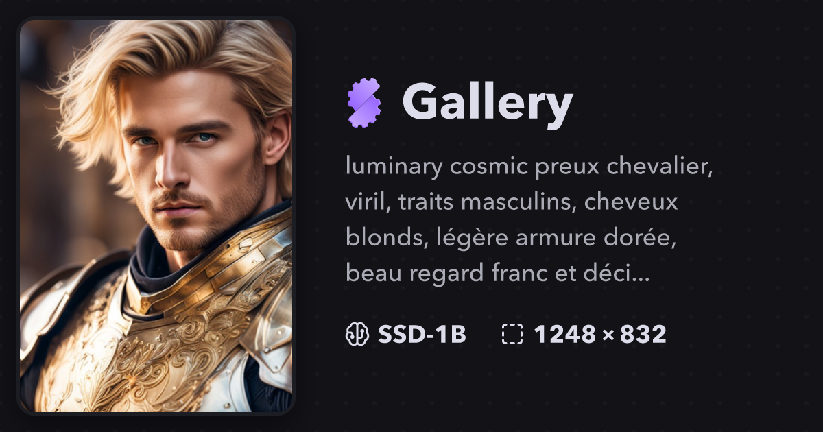 "luminary cosmic preux chevalier, viri..." | Gallery | Stablecog