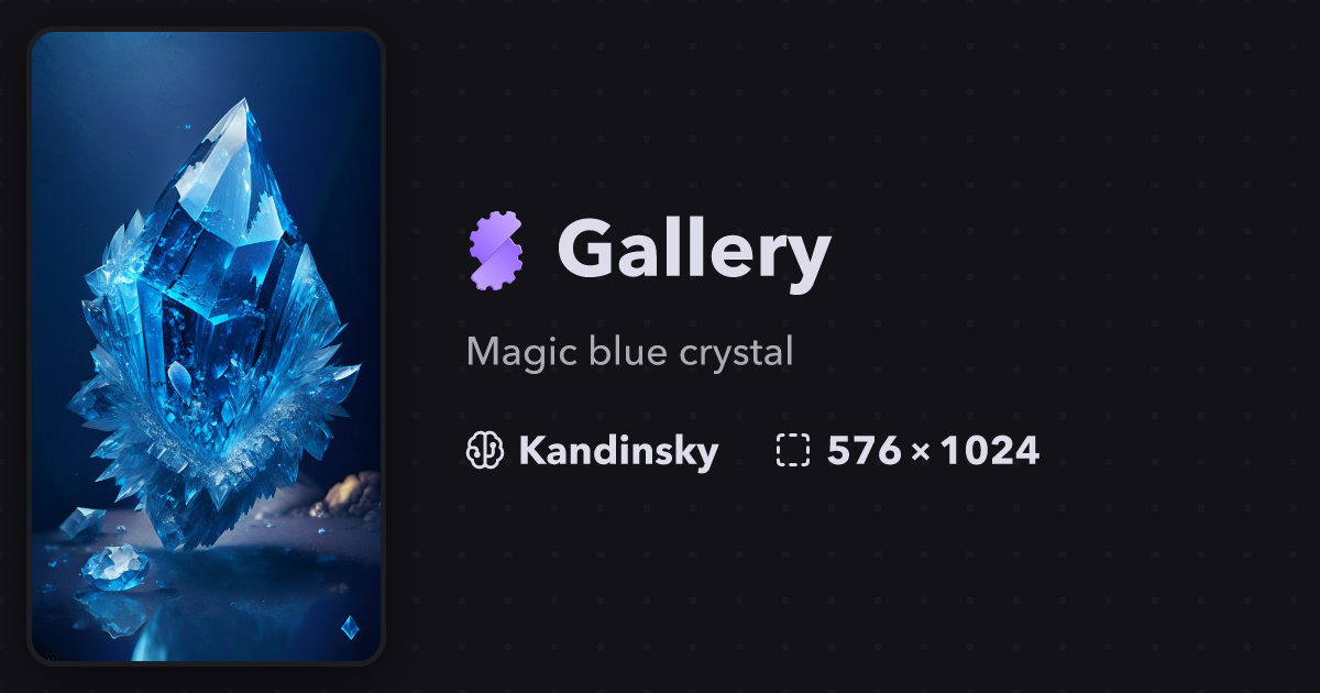 "Magic blue crystal" | Gallery | Stablecog