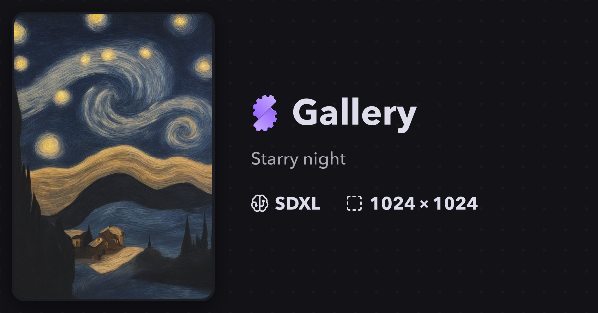 "Starry night" | Gallery | Stablecog