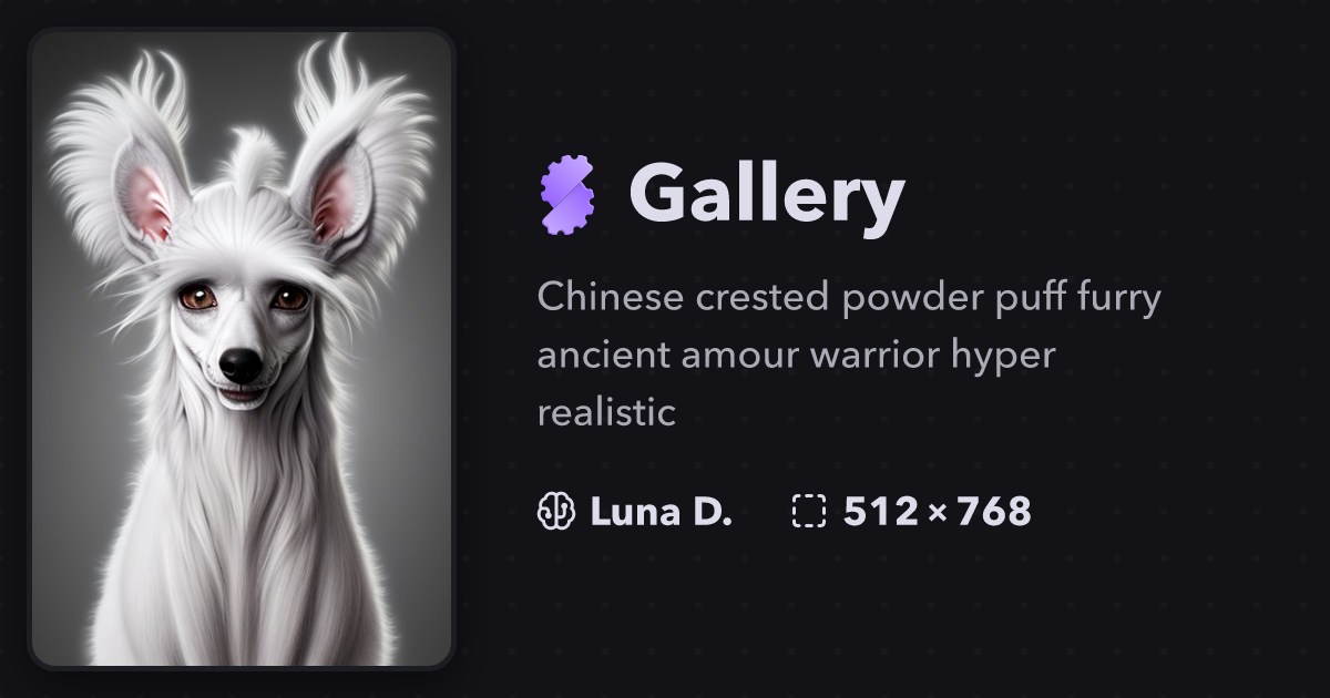 "Chinese crested powder puff furry anc..." | Gallery | Stablecog