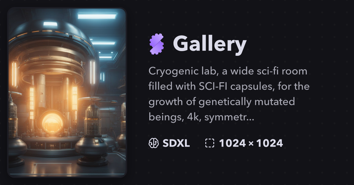 "Cryogenic lab, a wide sci-fi room fil..." | Gallery | Stablecog