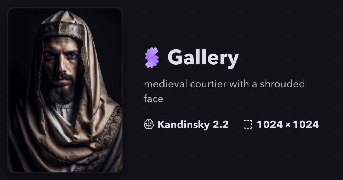 "medieval courtier with a shrouded face" | Gallery | Stablecog