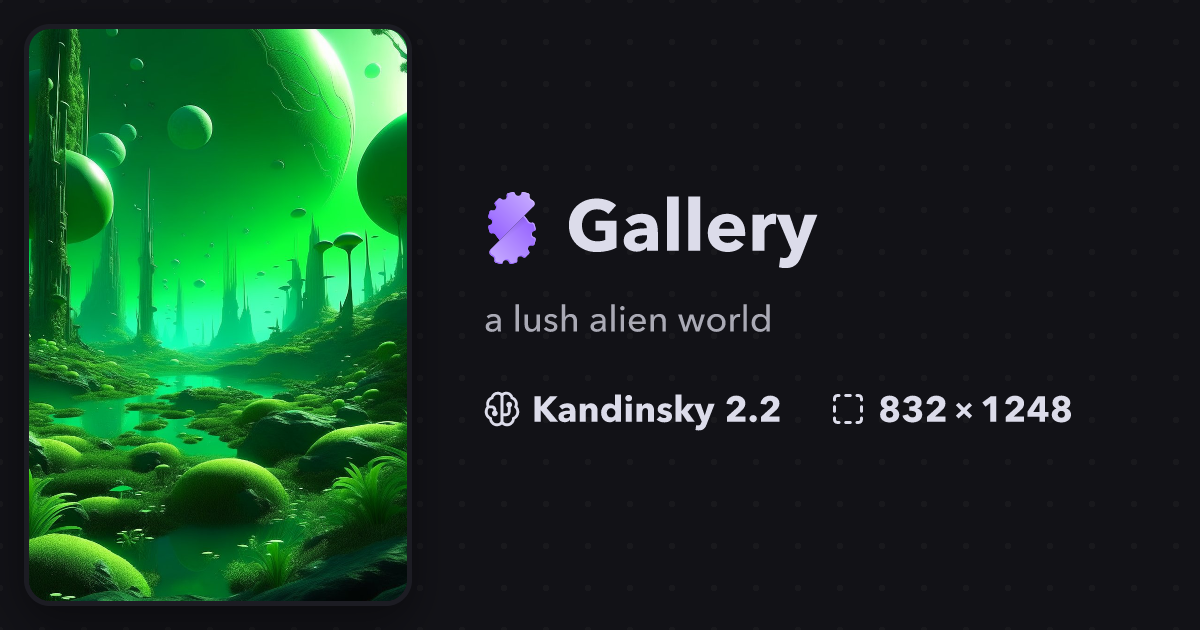 "a lush alien world" | Gallery | Stablecog