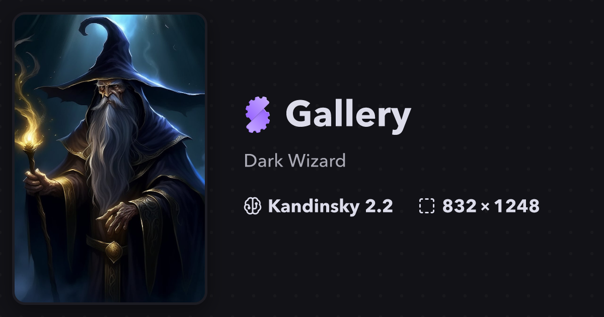 "Dark Wizard" | Gallery | Stablecog