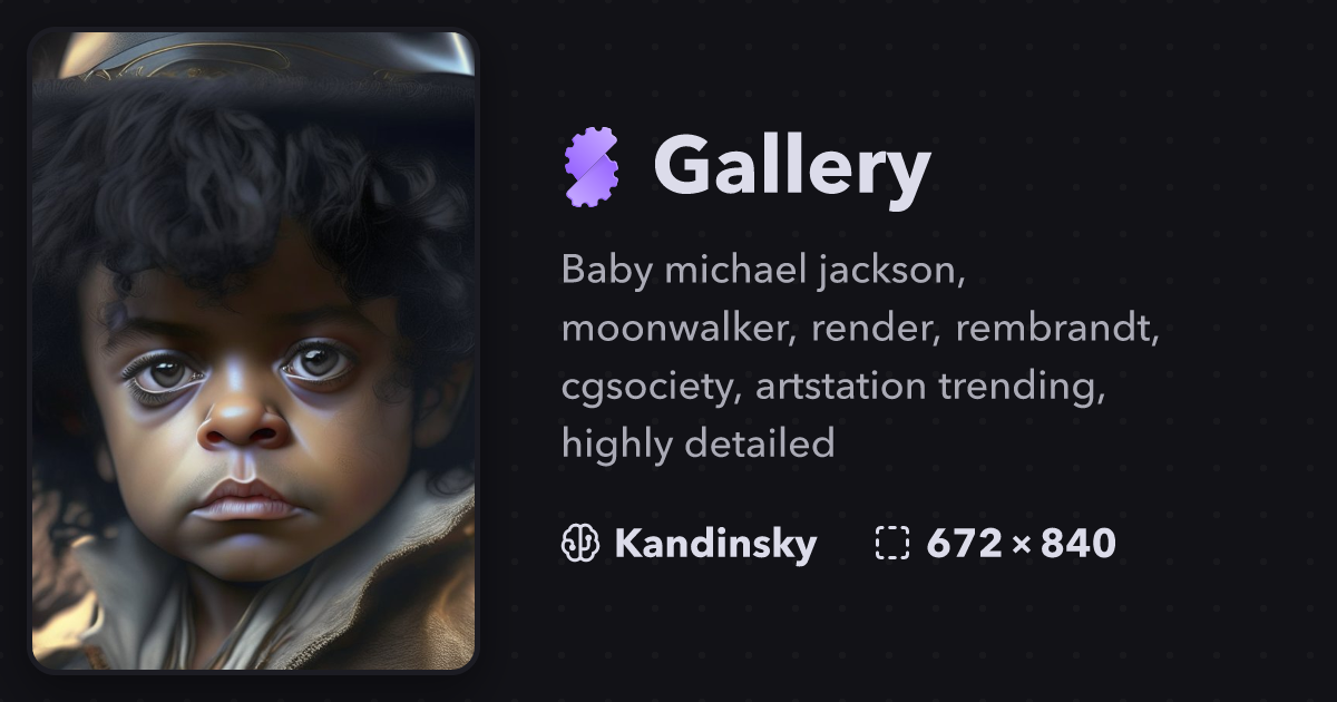 "Baby michael jackson, moonwalker, ren..." | Gallery | Stablecog