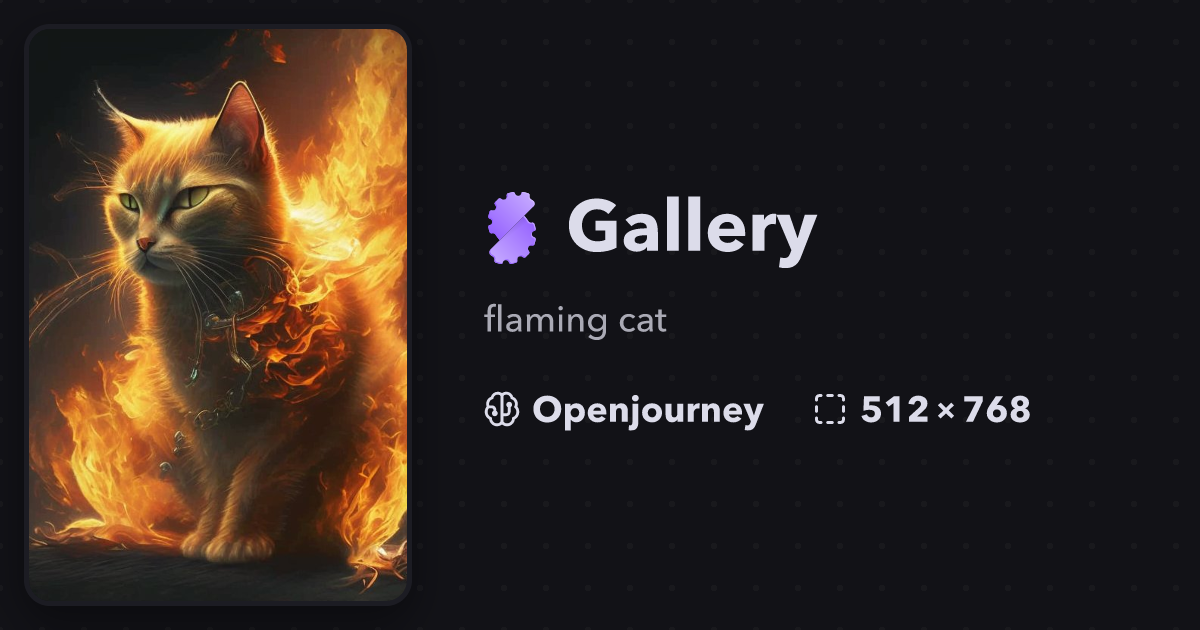 "flaming cat" | Gallery | Stablecog