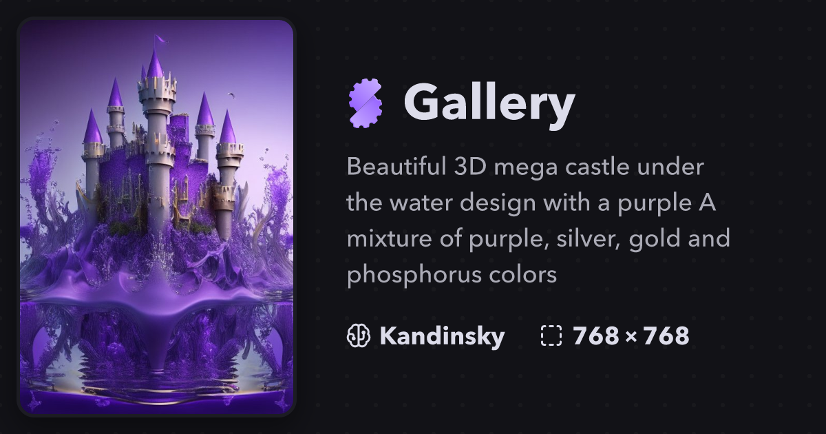 "Beautiful 3D mega castle under the wa..." | Gallery | Stablecog