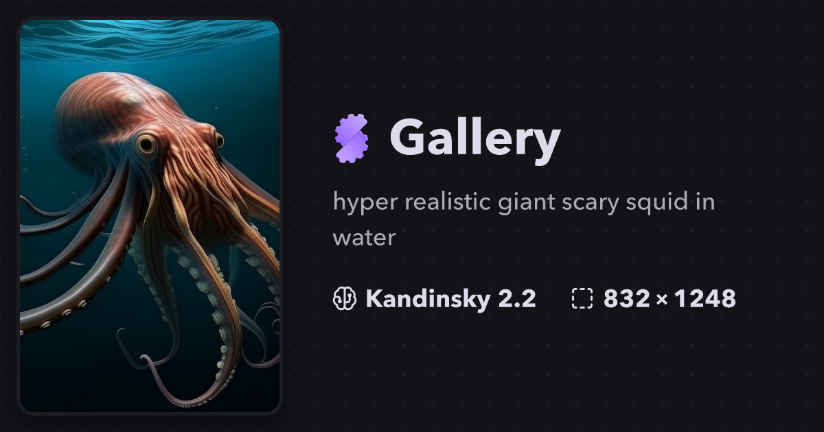 "hyper realistic giant scary squid in ..." | Gallery | Stablecog