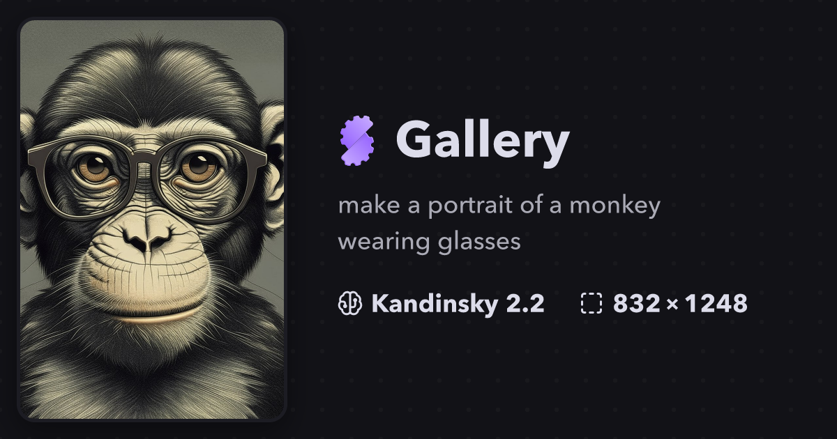 "make a portrait of a monkey wearing g..." | Gallery | Stablecog