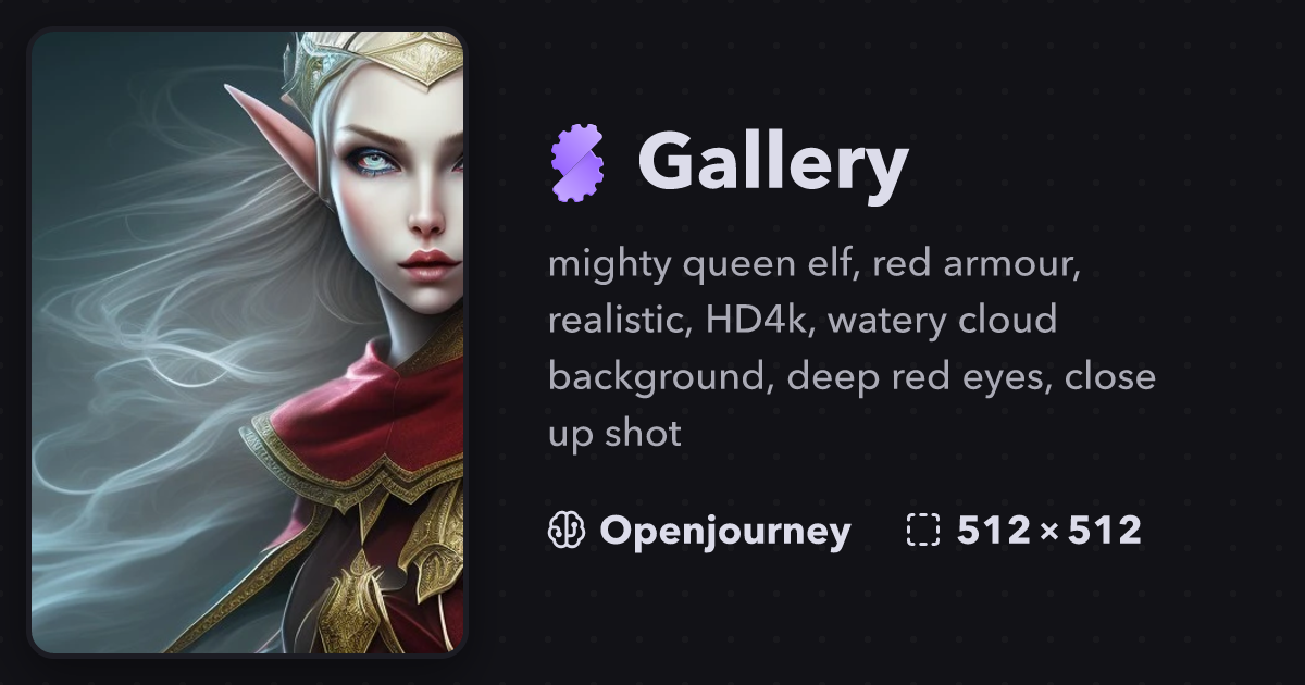 "mighty queen elf, red armour, realist..." | Gallery | Stablecog
