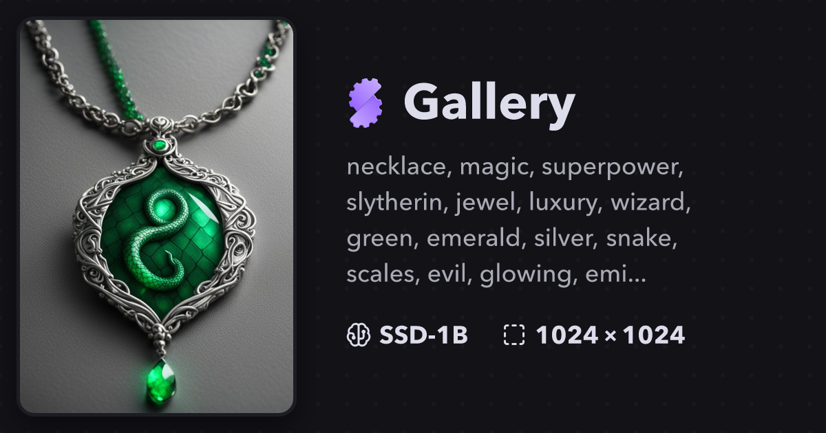 "necklace, magic, superpower, slytheri..." | Gallery | Stablecog