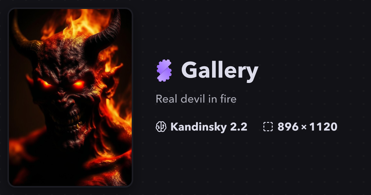 "Real devil in fire" | Gallery | Stablecog