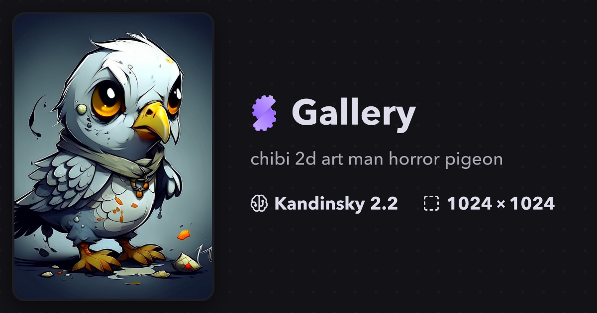Chibi 2d art man horror pigeon | Gallery