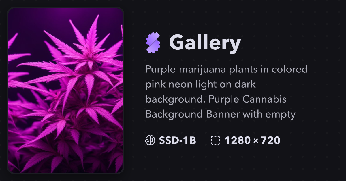 "Purple marijuana plants in colored pi..." | Gallery | Stablecog