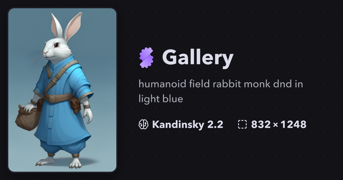 "humanoid field rabbit monk dnd in lig..." | Gallery | Stablecog