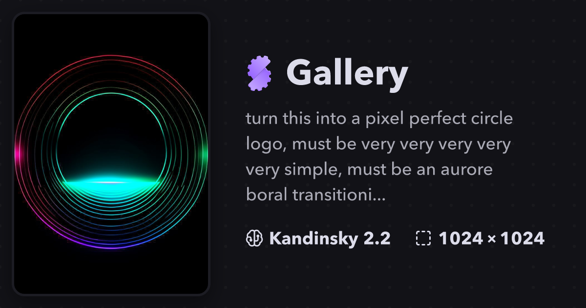 "turn this into a pixel perfect circle..." | Gallery | Stablecog