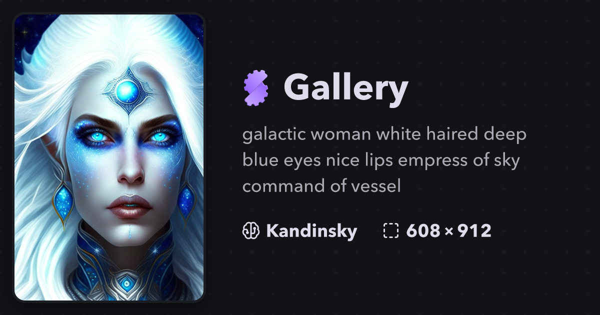 Galactic woman white haired deep blue eyes nice li... | Gallery