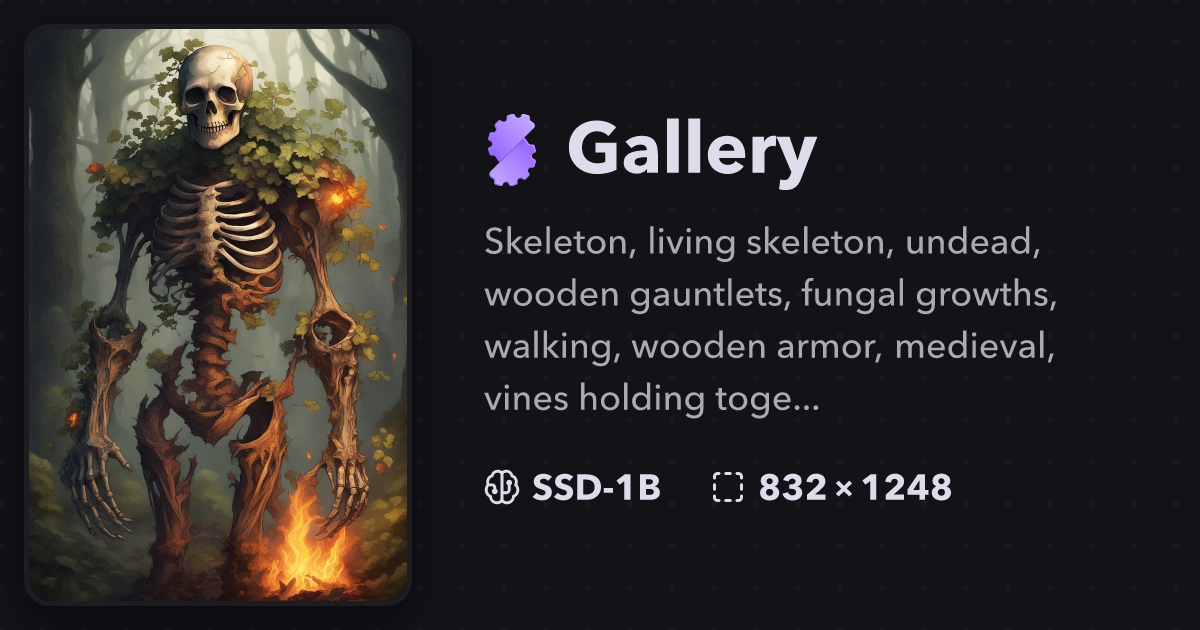 "Skeleton, living skeleton, undead, wo..." | Gallery | Stablecog