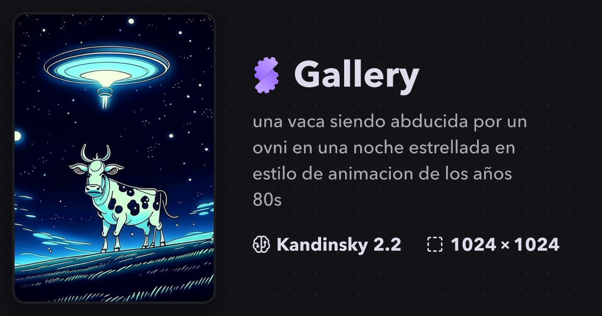 "una vaca siendo abducida por un ovni ..." | Gallery | Stablecog