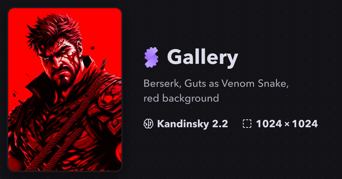 Berserk, Guts as Venom Snake, red background | Gallery