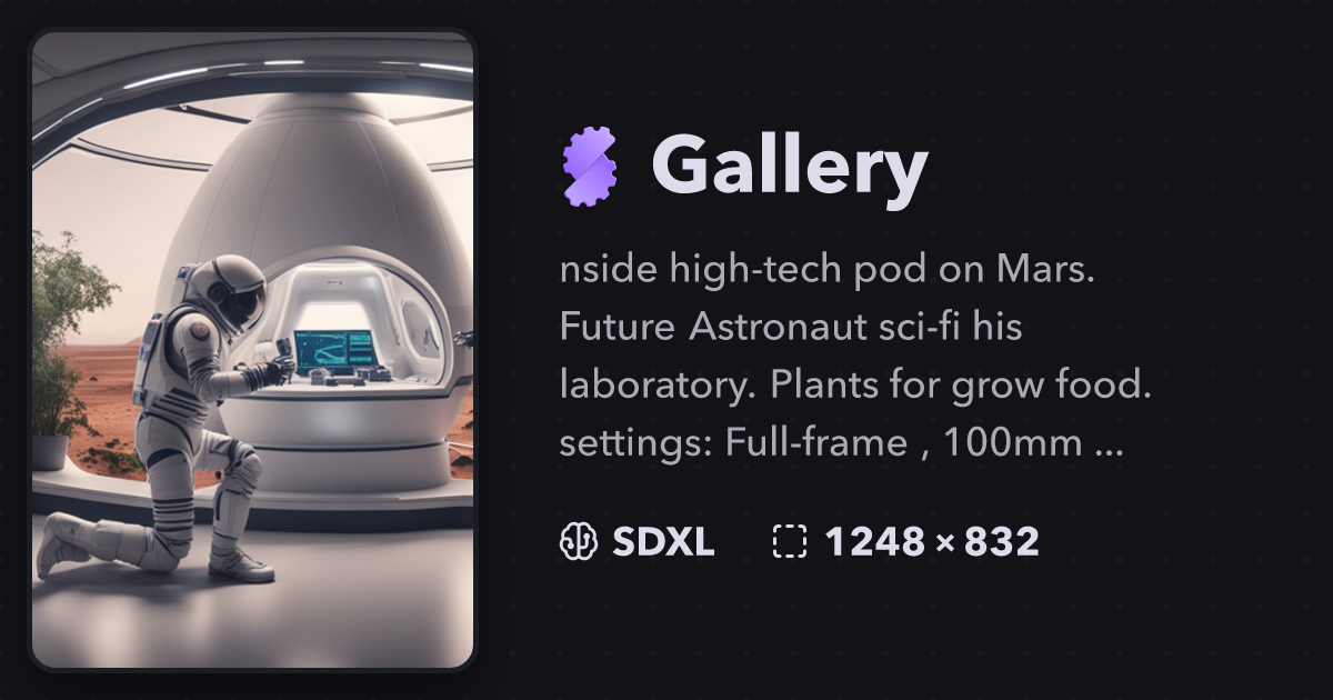 "nside high-tech pod on Mars. Future A..." | Gallery | Stablecog