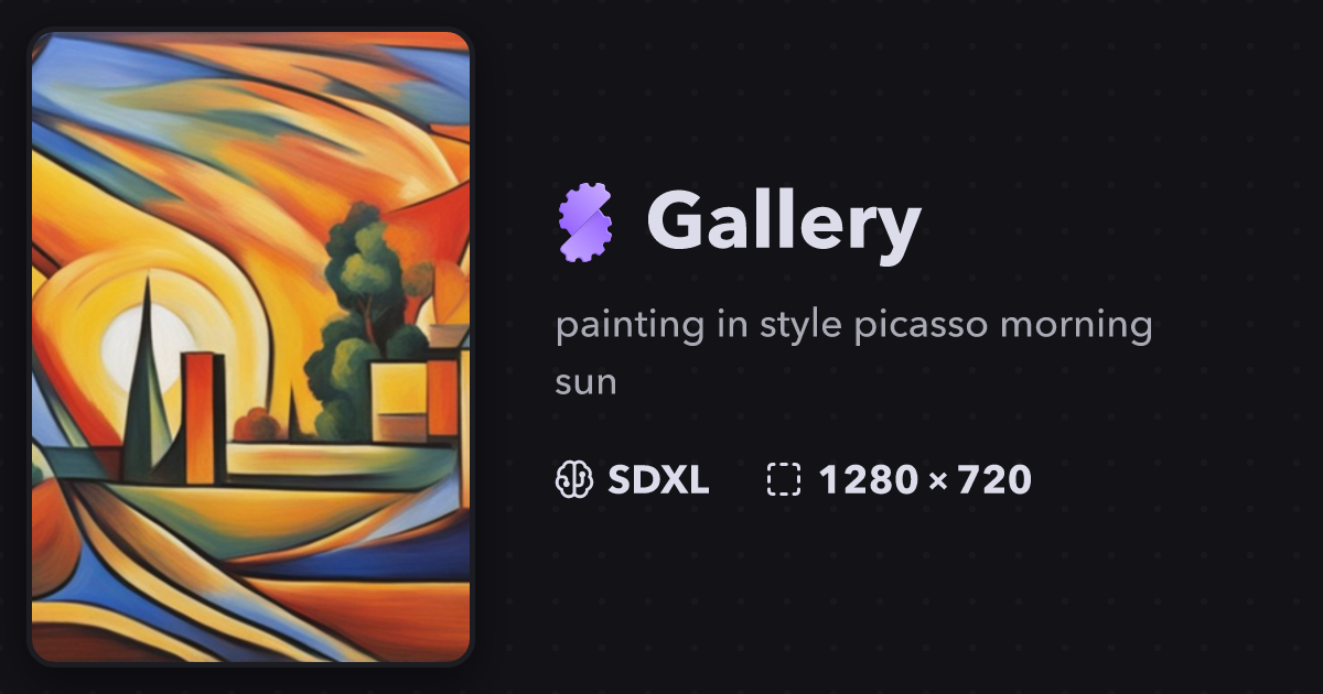 "painting in style picasso morning sun" | Gallery | Stablecog