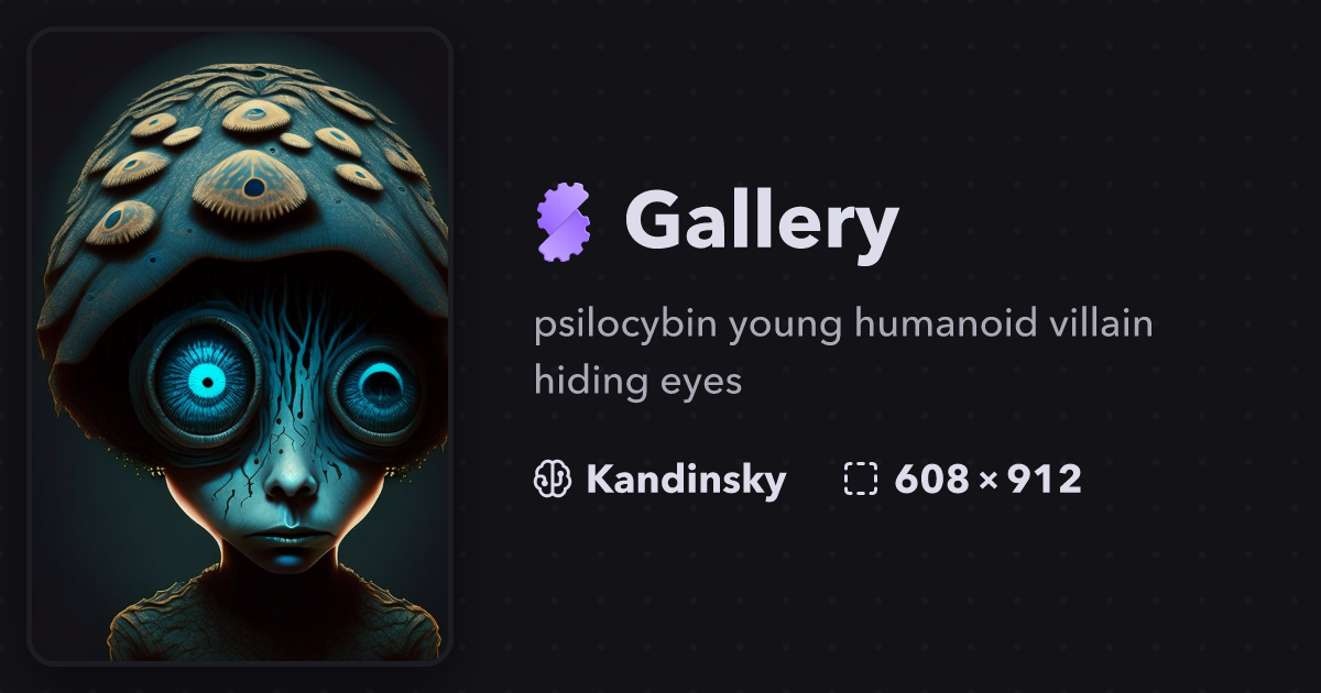 "psilocybin young humanoid villain hid..." | Gallery | Stablecog